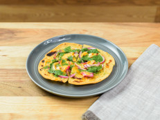 Roti Pizza with Chutney-Cheddar Topping Recipe | Priya Krishna | Food ...